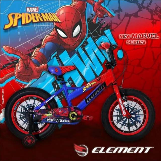 Jual Sepeda BMX ELEMENT SPIDERMAN MARVEL | Shopee Indonesia