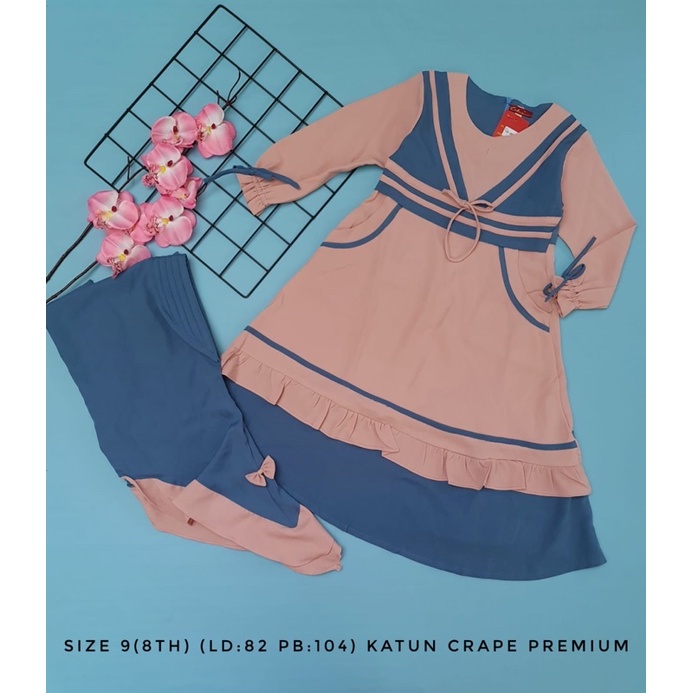 Jual Set Gamis Raya Anak Citra - Dusty (Plus Jilbab) | Shopee Indonesia