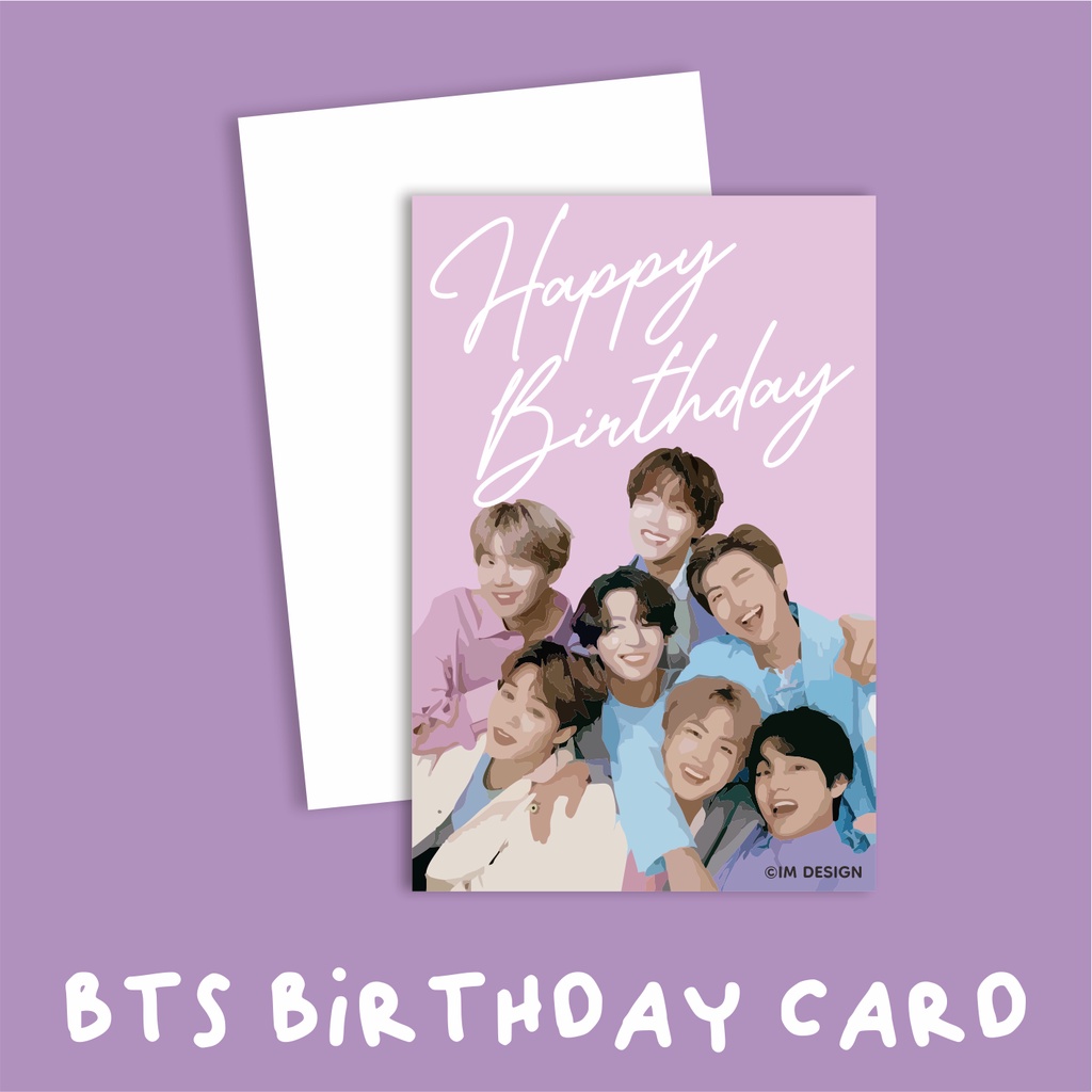 Jual BTS Birthday Card 16pcs PR01 - Kartu Ucapan Ulang Tahun | Shopee ...