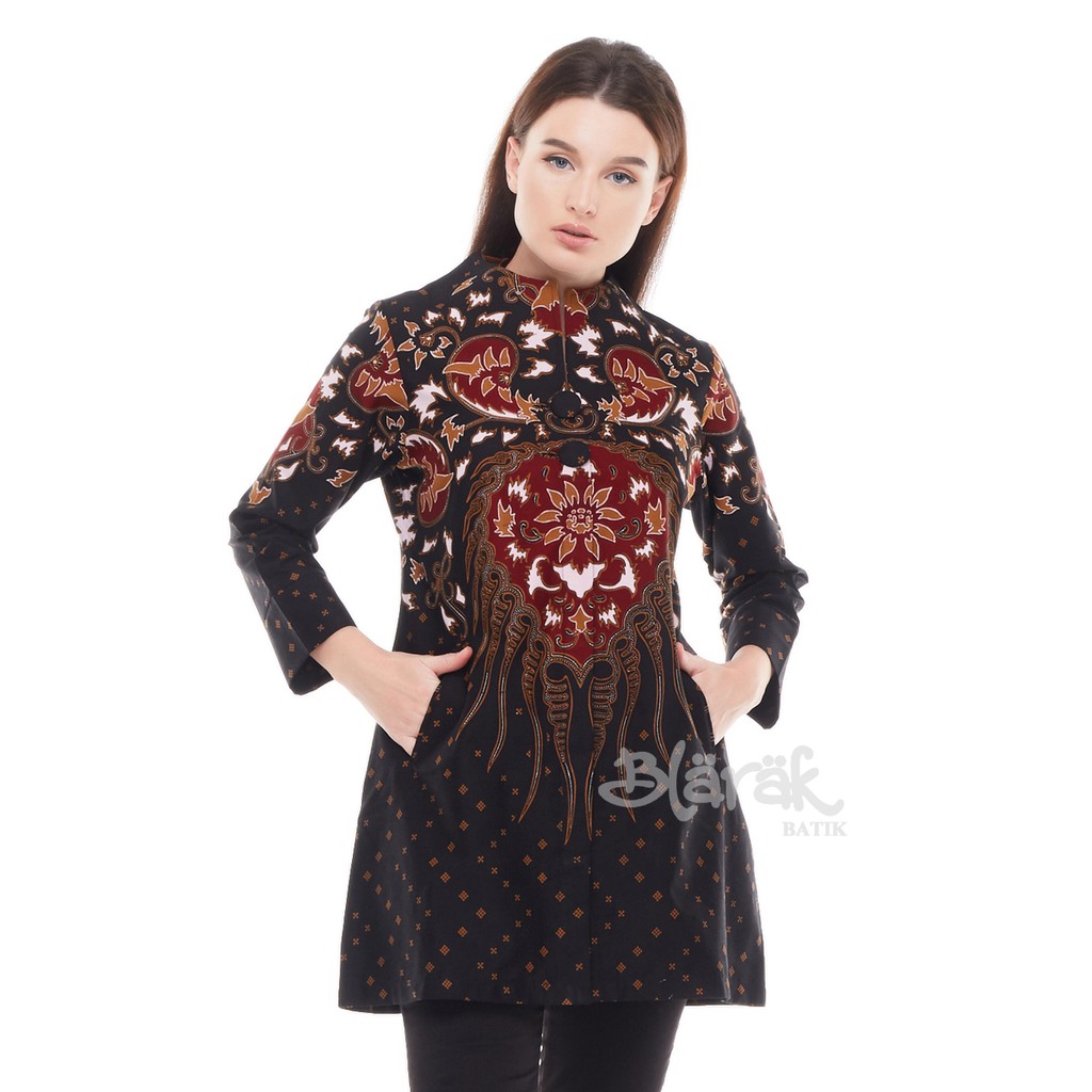 Jual BLARAK - Tunik Seno Menggah Hitam | Shopee Indonesia