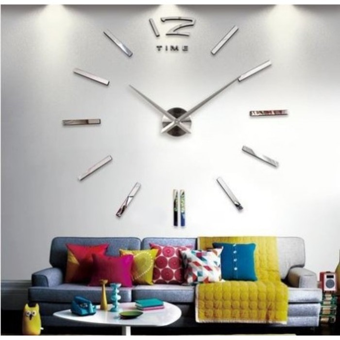 Jual 3D Giant Wall Clock Jam Tempel Dinding Tempel Ukuran Besar ...