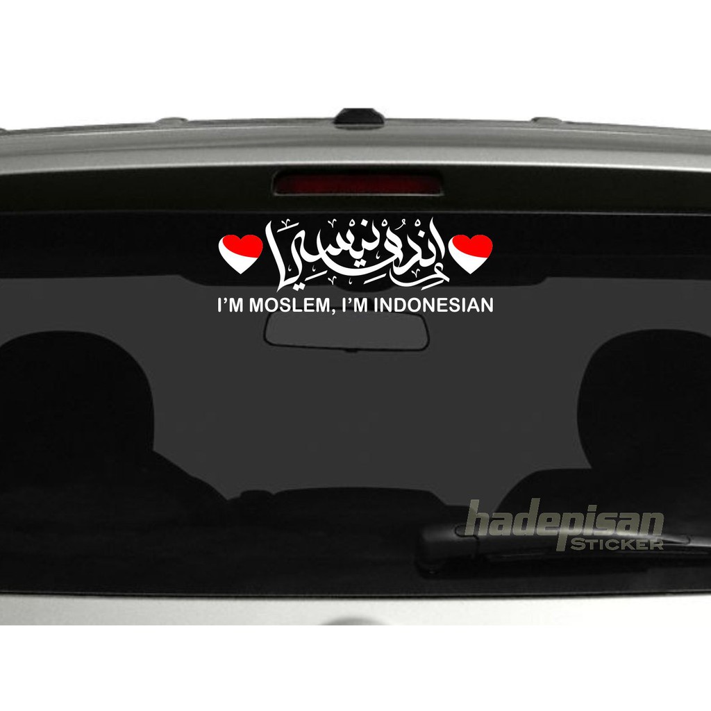 Jual Stiker Cutting Sticker Kaca Mobil MUSLIM MOSLEM INDONESIA ...