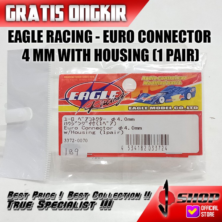Jual EAGLE RACING - EURO CONNECTOR 4 MM WITH HOUSING (1 PAIR) | Shopee ...