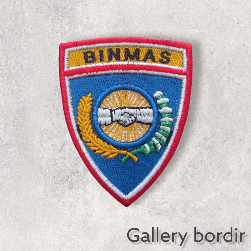 Jual logo binmas bordir timbul 3d | Shopee Indonesia