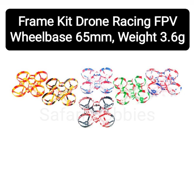 Jual Frame Body Kit Drone Racing FPV Wheelbase 65mm for Brushless Motor ...