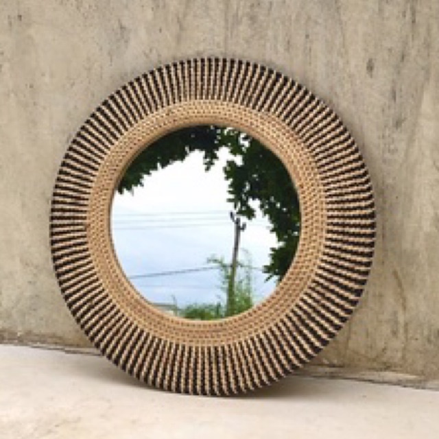 Jual Lombok Authentic | Cermin Rotan Bulat | Hiasan Rumah Aesthetic ...