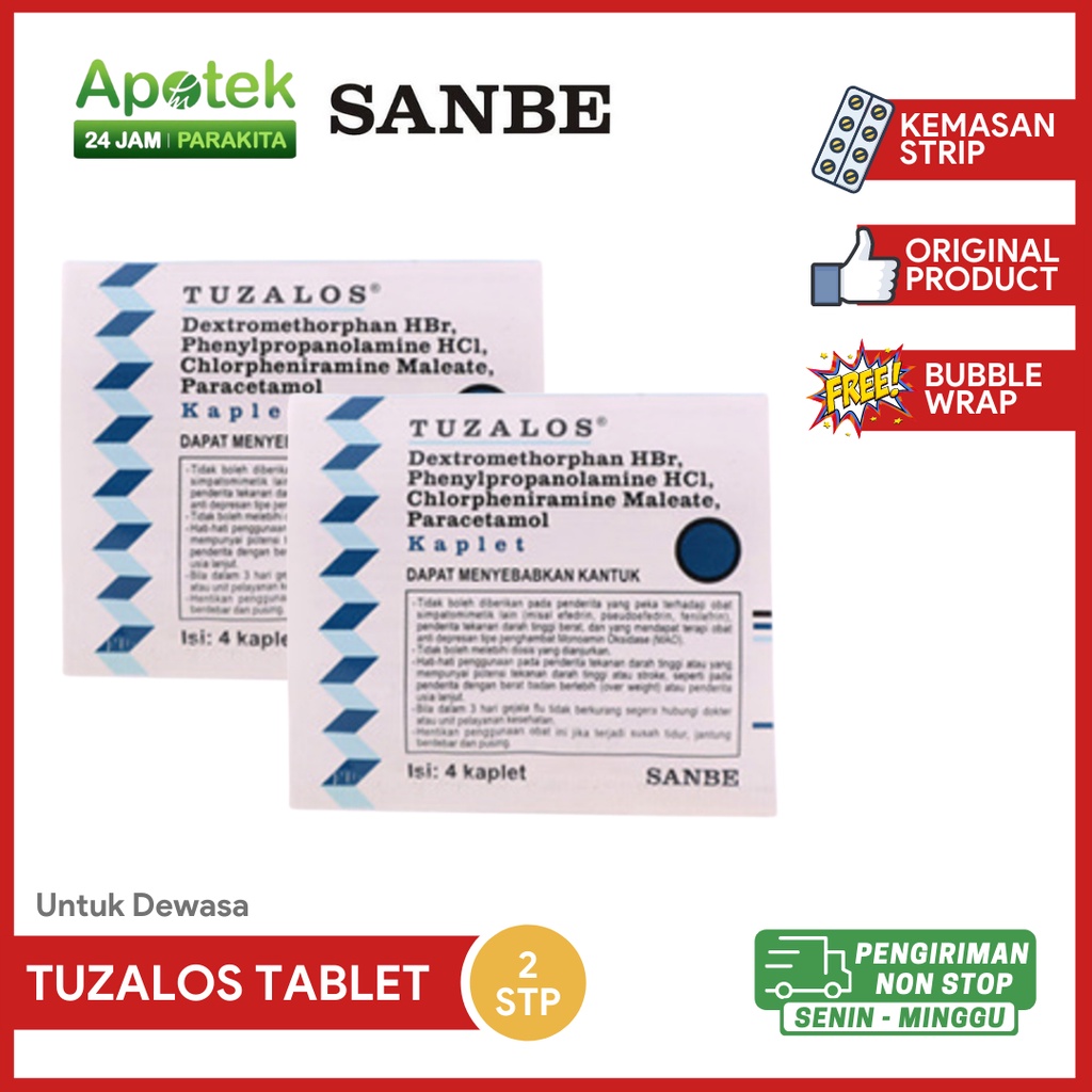 Jual Tuzalos Untuk Pilek / Flu / Influenza / Bersin Untuk Dewasa ...