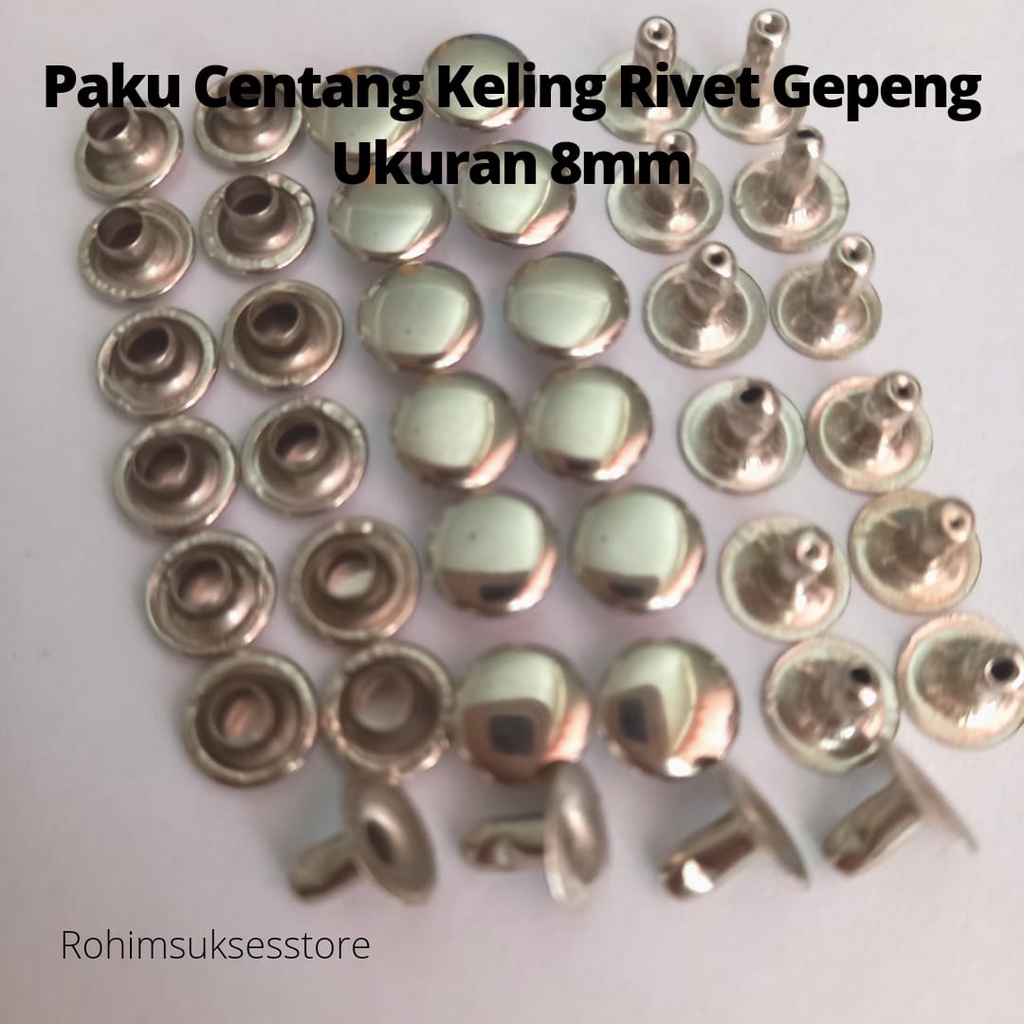 Jual Paku Centang Keling Rivet Gepeng Ukuran 8mm isi 100 pcs | Shopee ...