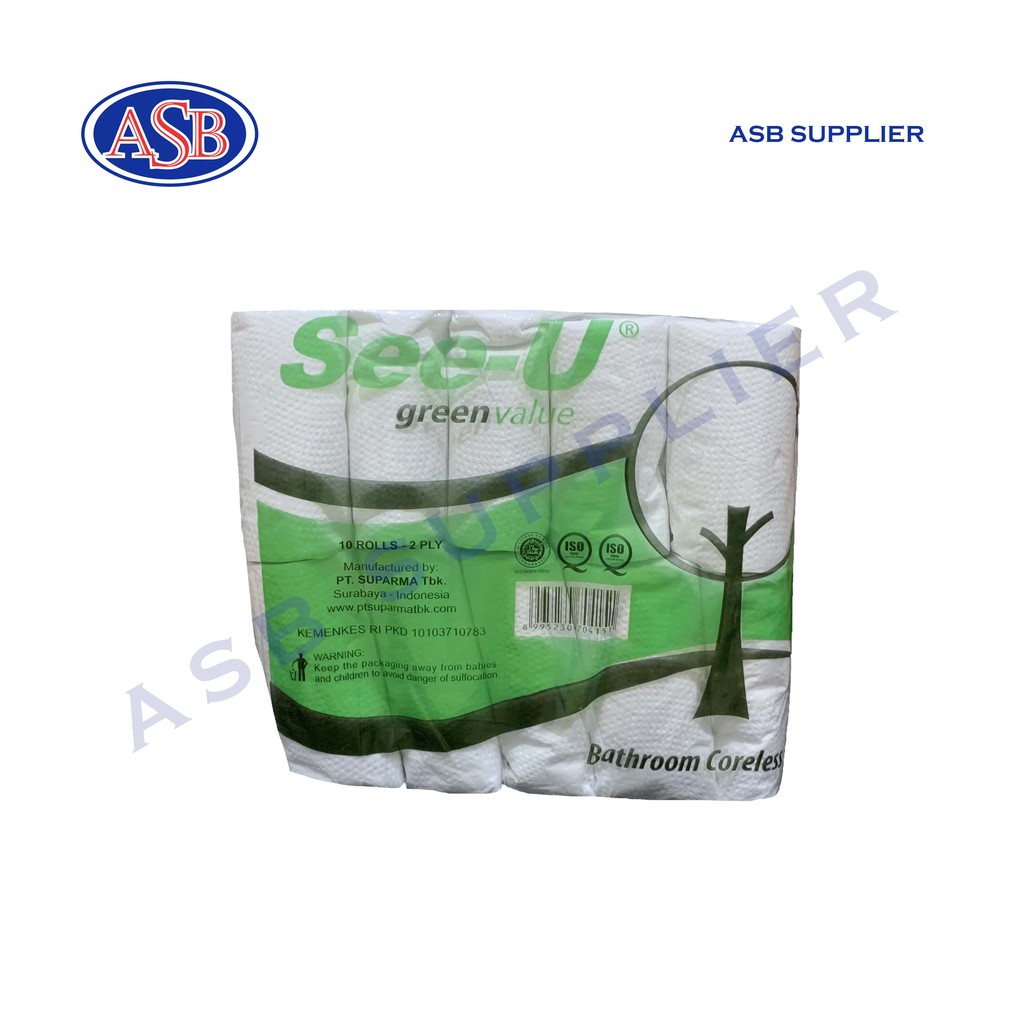 Jual Tissue Bathroom Roll Coreless Merk See-U (250 Sheets) | Shopee ...