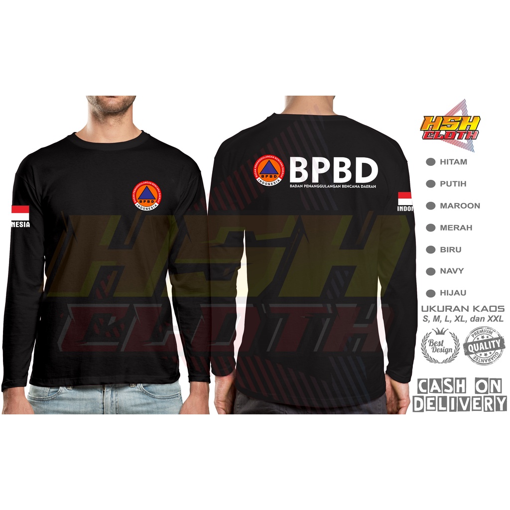 Jual Baju Kaos Distro BPBD Badan Penanggulangan Bencana Daerah Instansi ...