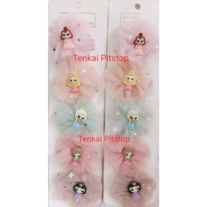 Jual Jepit Rambut Korea Anak belle aurora elsa anna sofia Warna Pastel ...