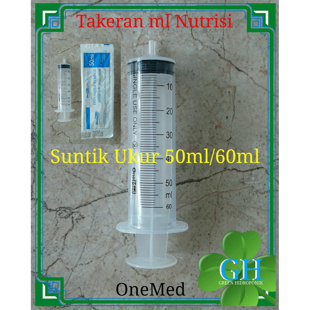 Jual Suntik Ukur 50ml/60ml OneMed 50cc, Takaran/Takeran, Nutrisi ...