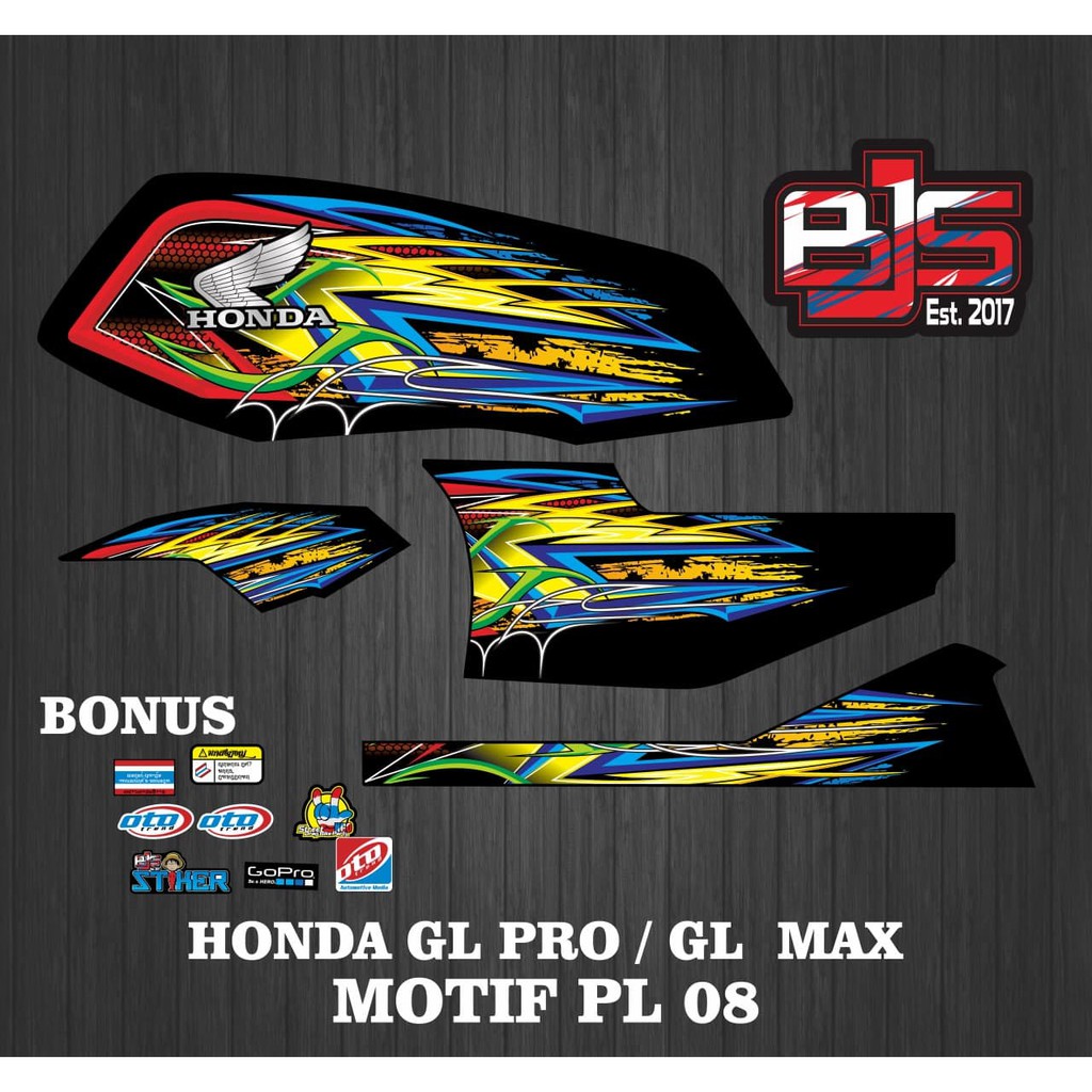 Jual [COD] Stiker Sticker Striping Honda gl pro gl max motif PL 08 | Shopee Indonesia
