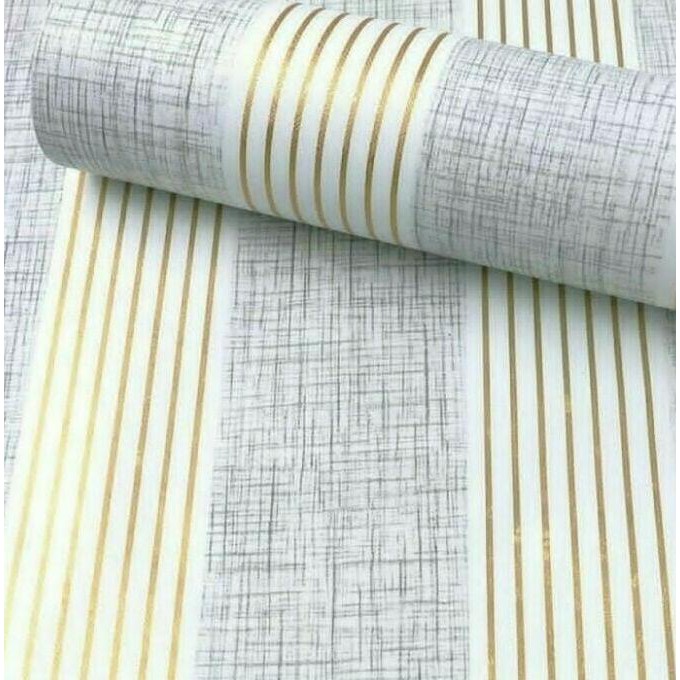 Jual STRIPE SALUR GOLD KOMBINASI 45 CM X 10 MTR ~ WALLPAPER DINDING STICKER EXCLUSIVE | Shopee ...