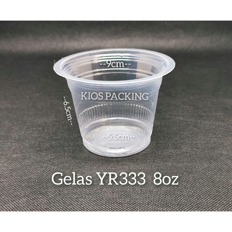 Jual Gelas Plastik Bening 8oz| Cup Plastik Minuman 8 oz @50pcs | Shopee Indonesia