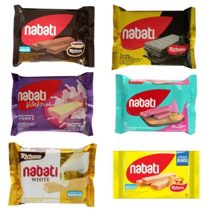Jual Nabati Wafer Reguler 37gr Keju / Vanila White / Pink lava ...