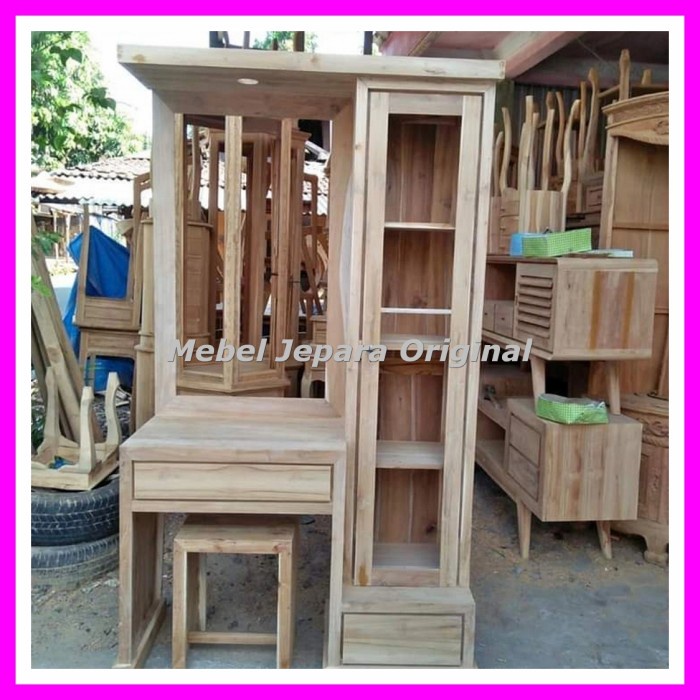 Jual Meja rias Minimalis Kayu Jati - Tolet Kaca Jati Mebel Jepara ...