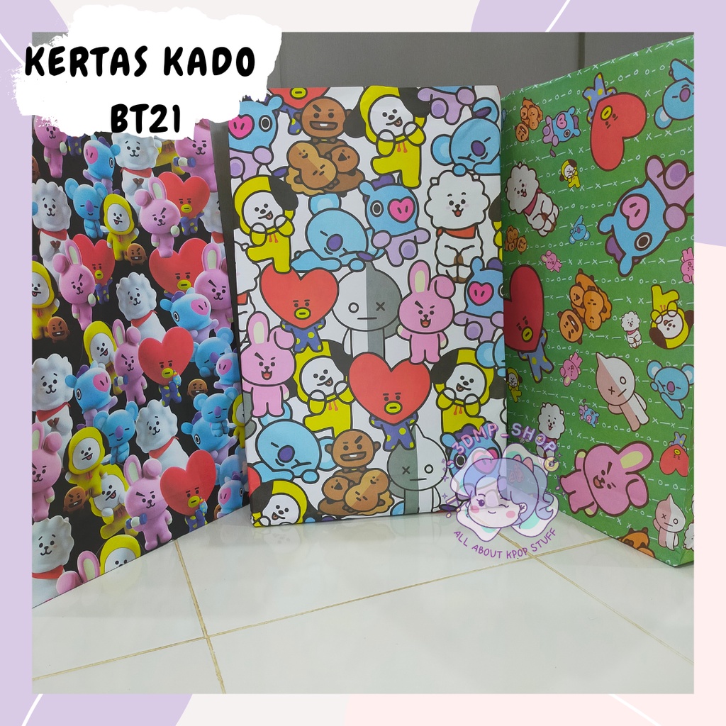 Jual kertas kado bts bt21 | Shopee Indonesia