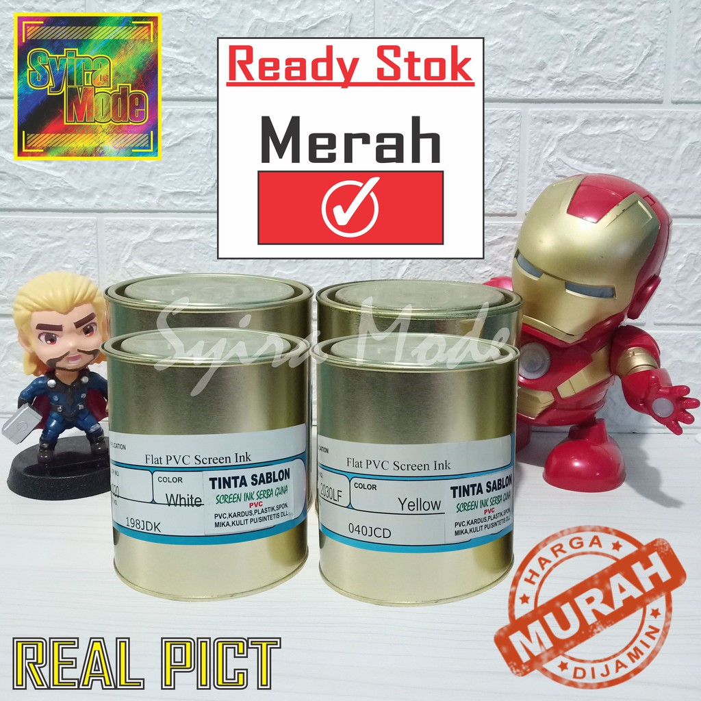 Jual Cat PVC / Cat Sablon PVC / Vinyl Ink (Oil Base) 1000 Gram ...