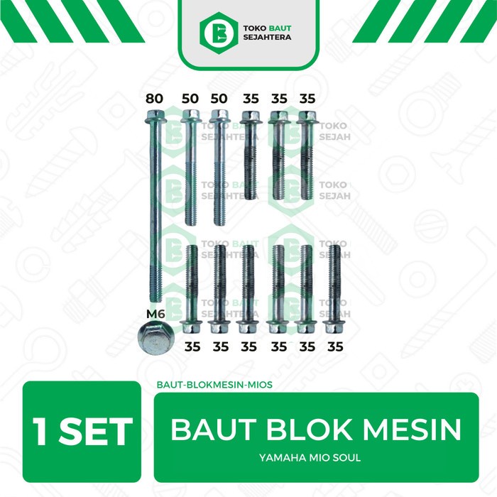 Jual BAUT-BAUD BLOCK-BLOK MESIN-CRANKCASE-CVT KIRI-KANAN MIO JT-GT-SOUL-J-Z (1 SET) | Shopee ...