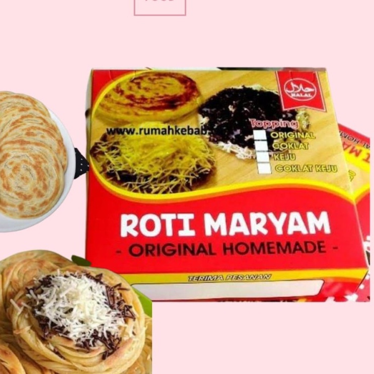 Jual DUS CANAI FULL COLOUR - BUNGKUS ROTI MARYAM 50 PCS | Shopee Indonesia