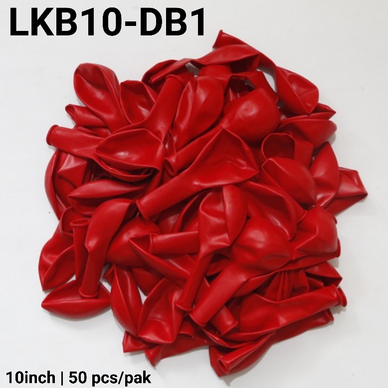 Jual LKB10-DB1 Balon latex 10 inch 1 pak isi 50 doff tebal merah muda ...