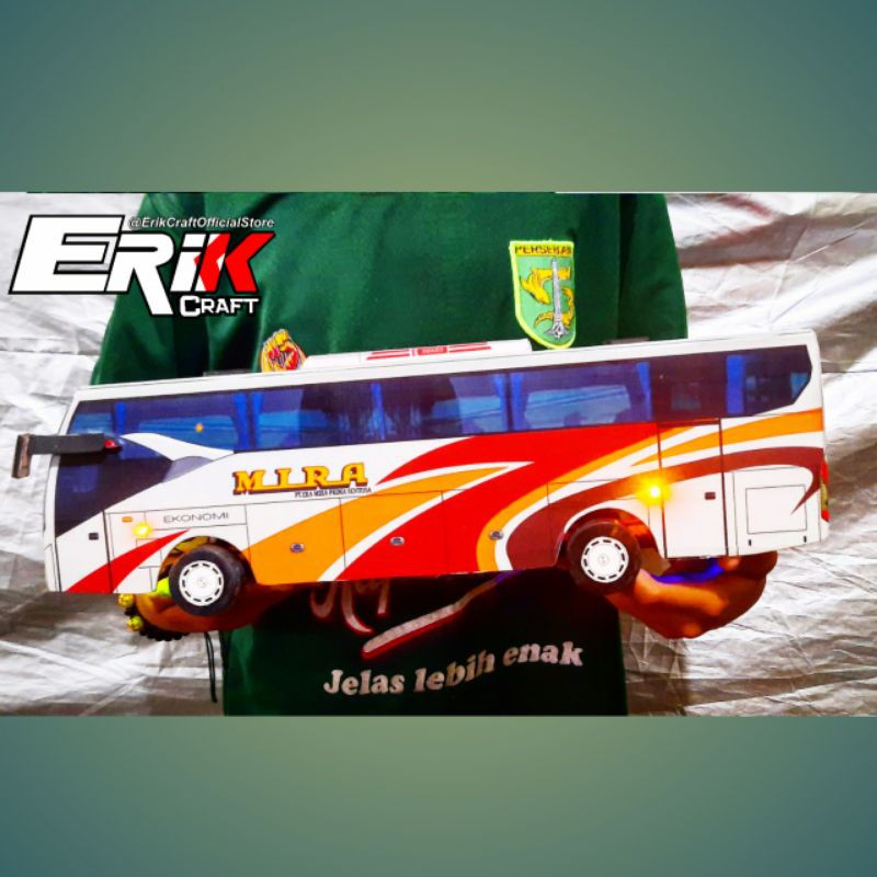 Jual MINIATUR BIS MIRA MOBIL MAINAN FULL LAMPU Mobil Mainan Kado Hadiah ...
