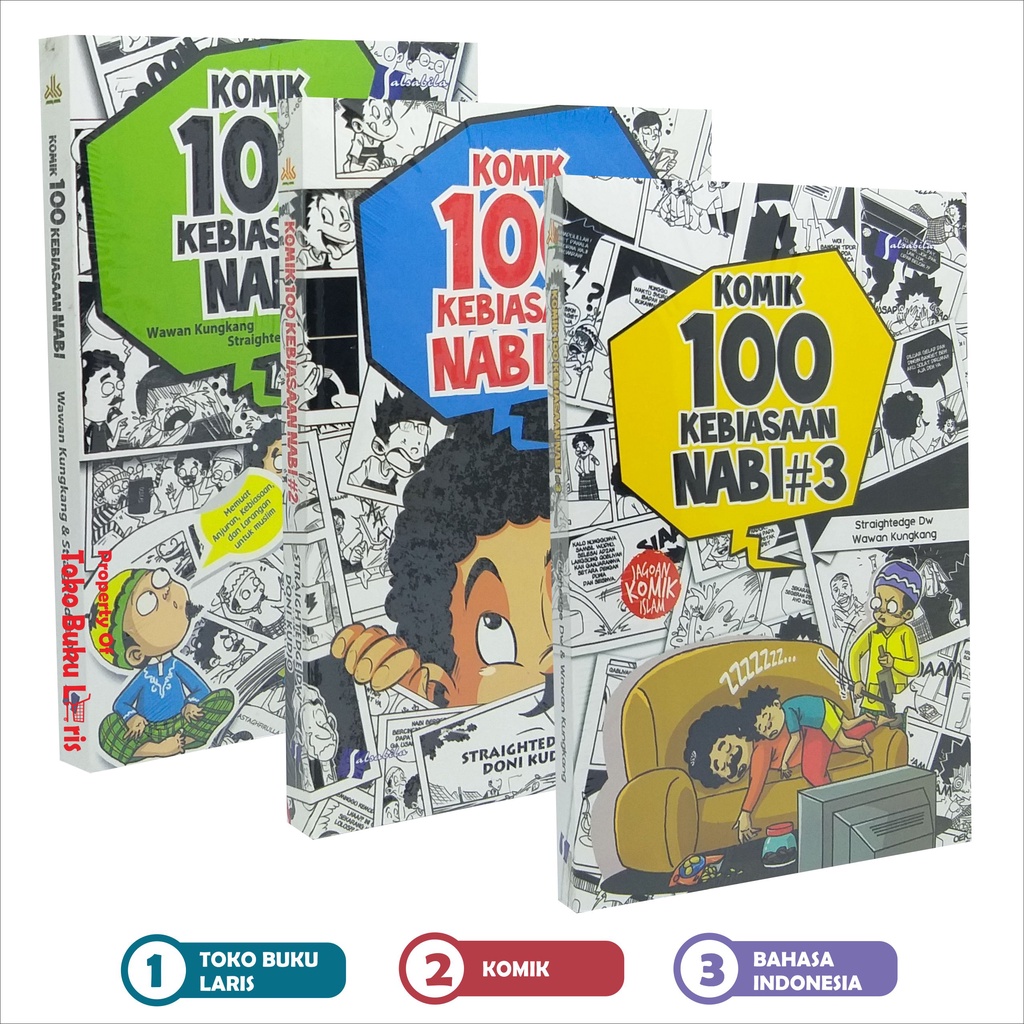 Jual Paket 3 Buku Komik 100 Kebiasaan Nabi Jilid 1 2 3 ORI Penerbit ... Jual Paket 3 Buku Komik 100 Kebiasaan Nabi Jilid 1 2 3 ORI Penerbit ...