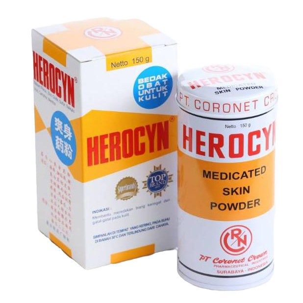 Jual HEROCYN MEDICATED SKIN POWDER BEDAK OBAT KULIT 150 GR | Shopee ...