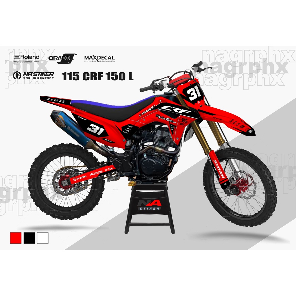 Jual DECAL CRF MERAH SIMPEL - DECAL CRF 150 L FULLBODY CRF-115 | Shopee ...