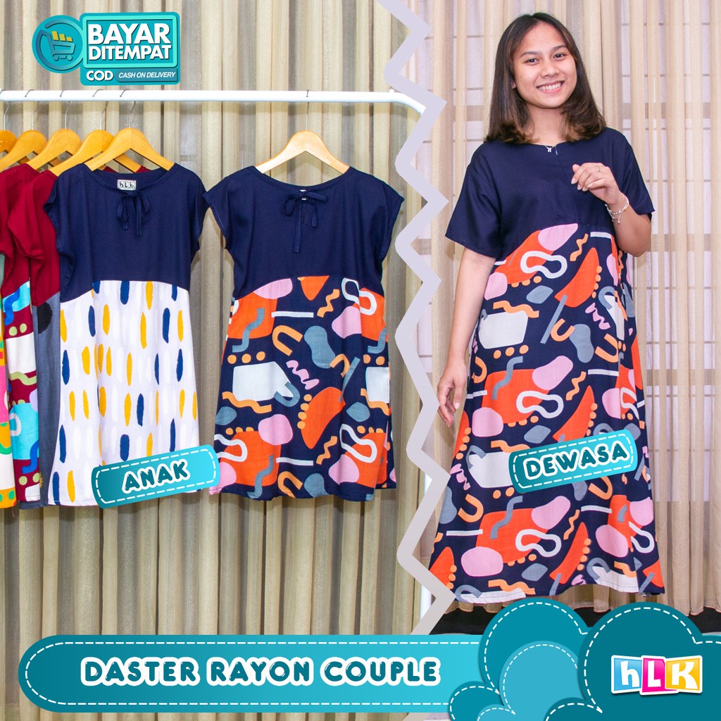Jual Daster Couple Pasangan Ibu BUSUI dan Anak Kekinian Rayon Premium ...