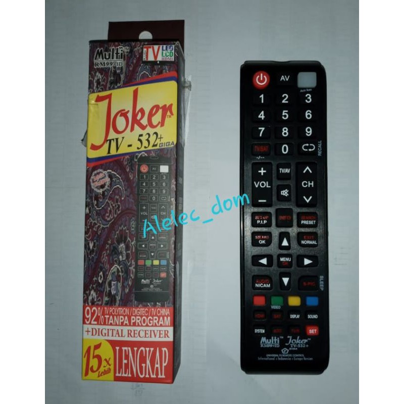 Jual Remote Tv Multi Joker Remote Universal ( Tv Tabung + Tv Led ) | Shopee Indonesia