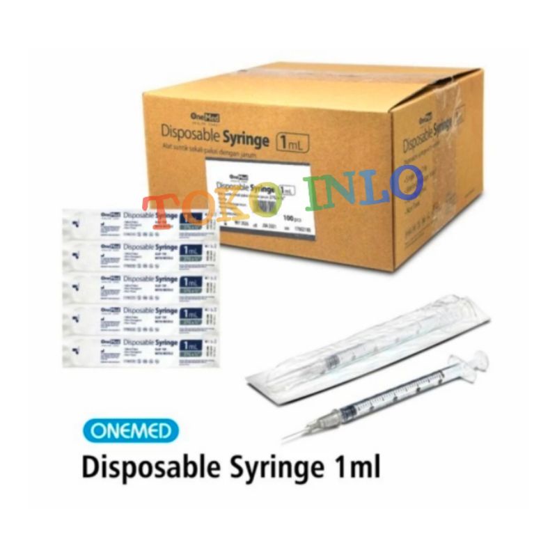 Jual PER BOX Spuit 1 ml, 3 ml, 5 ml Onemed / per Box | Shopee Indonesia