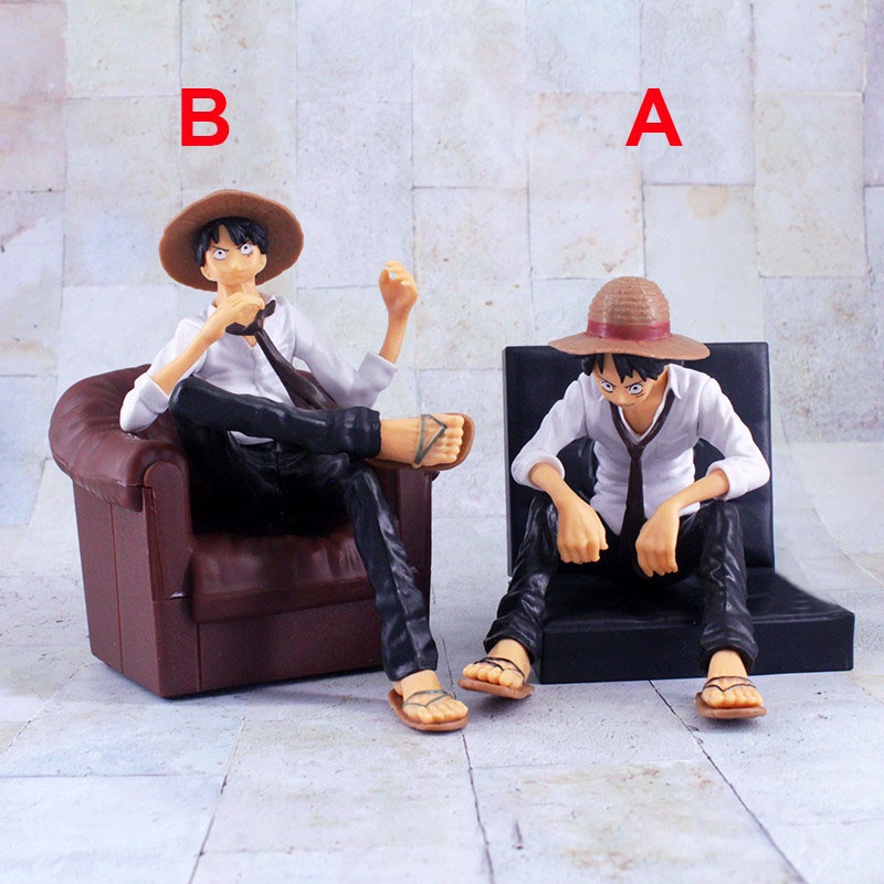 Jual One Piece Monkey D Luffy Sitting Sofa Anime Action Figure | Shopee ...
