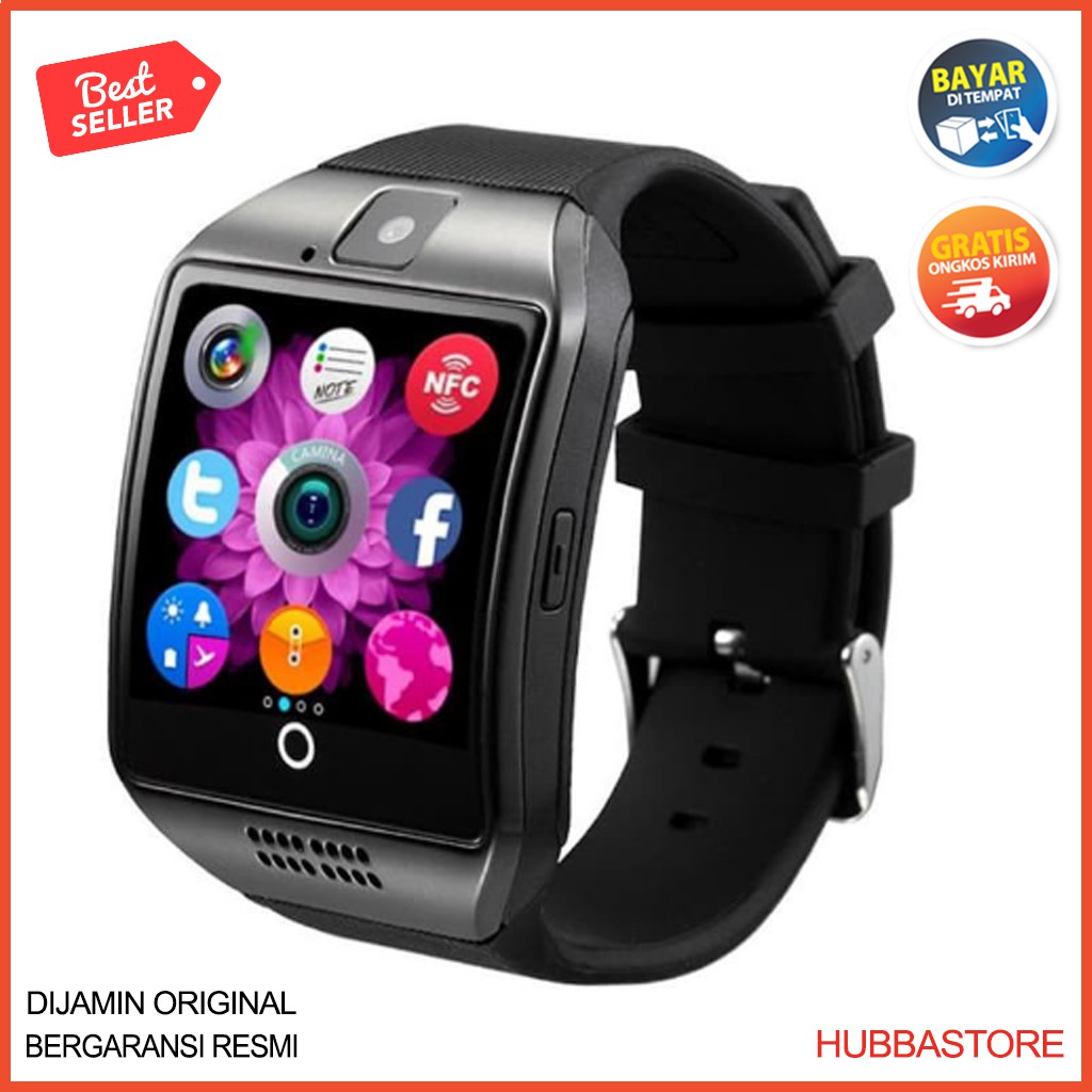Jual Smart Watch Q18 / Smartwatch DZ09 U9 Pro Watch Full Black A8A3 ...