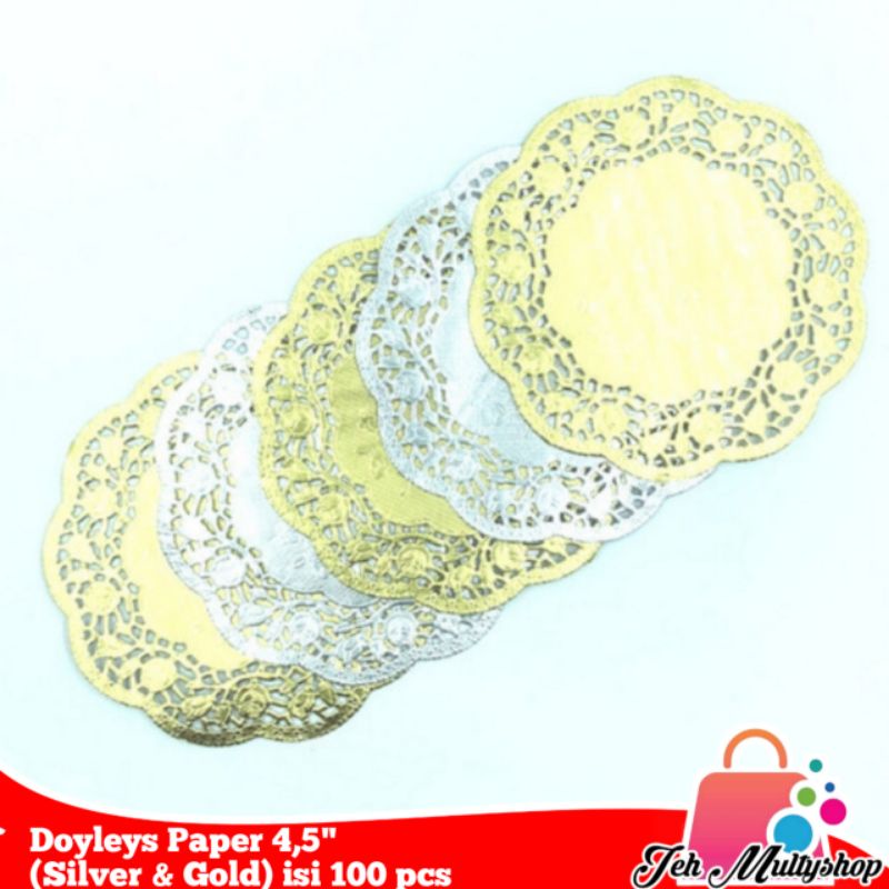 Jual Doyleys Paper/kertas doyleys/alas toples kue/renda 4,5"/11,5 cm ...