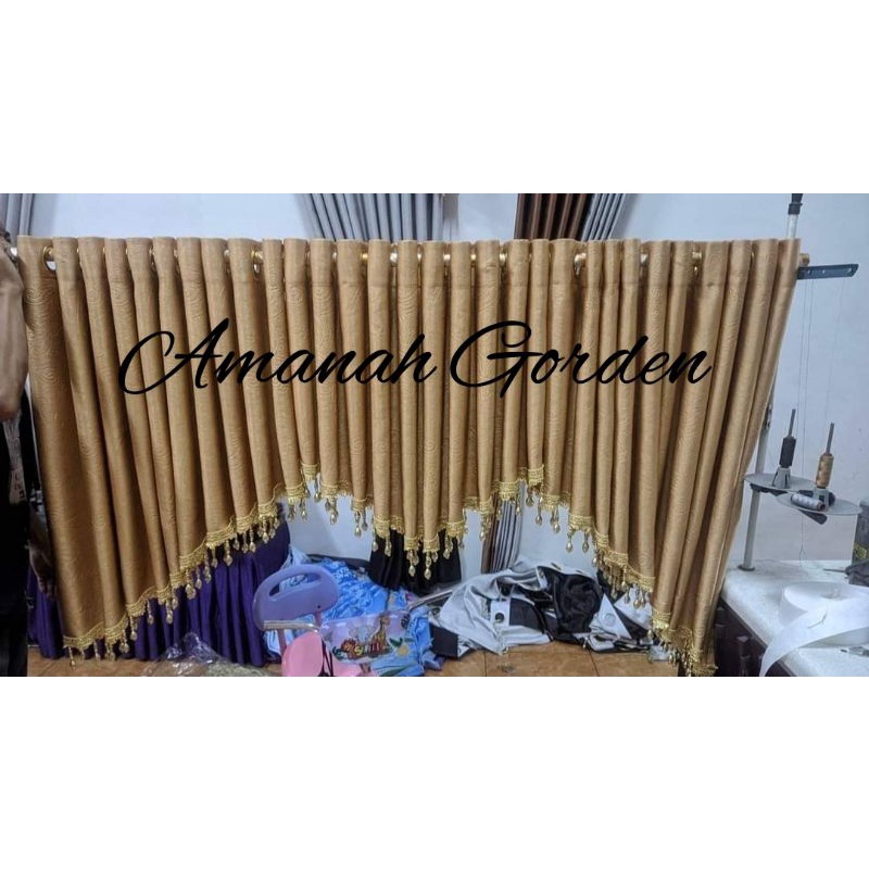 Jual Gorden Blackaot Poni Gorden Atas Pintu Jendela Poni Pisah Smokring ...