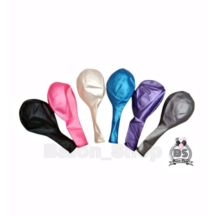 Jual BALON LATEX METALIK 12 INCH / BALON DEKORASI LATEX METALIK ...
