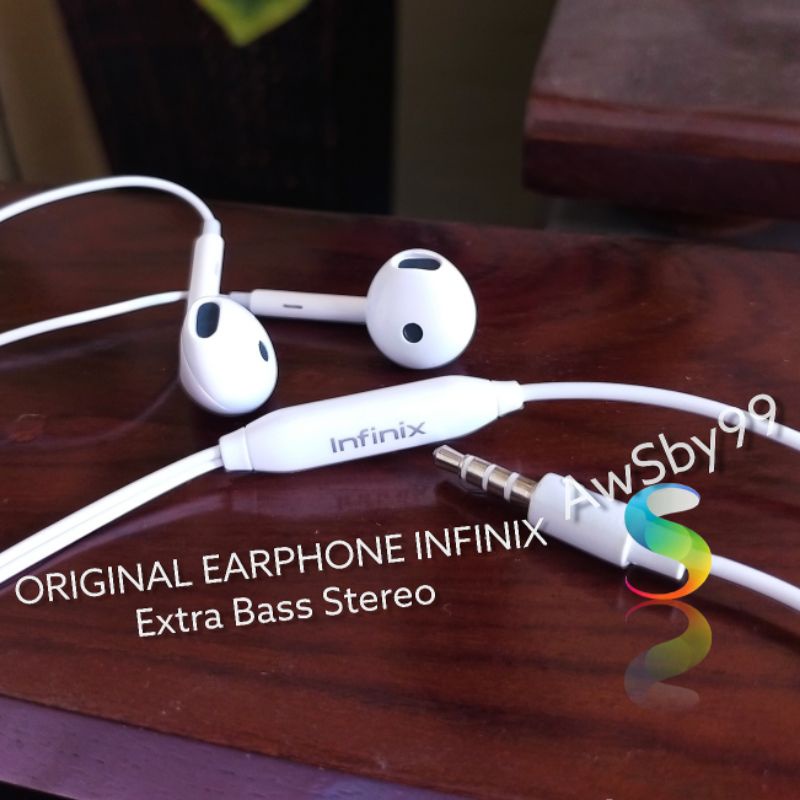Jual Earphone infinix Extra Bass Stereo Headset infinix smart 5/Note 8 ...