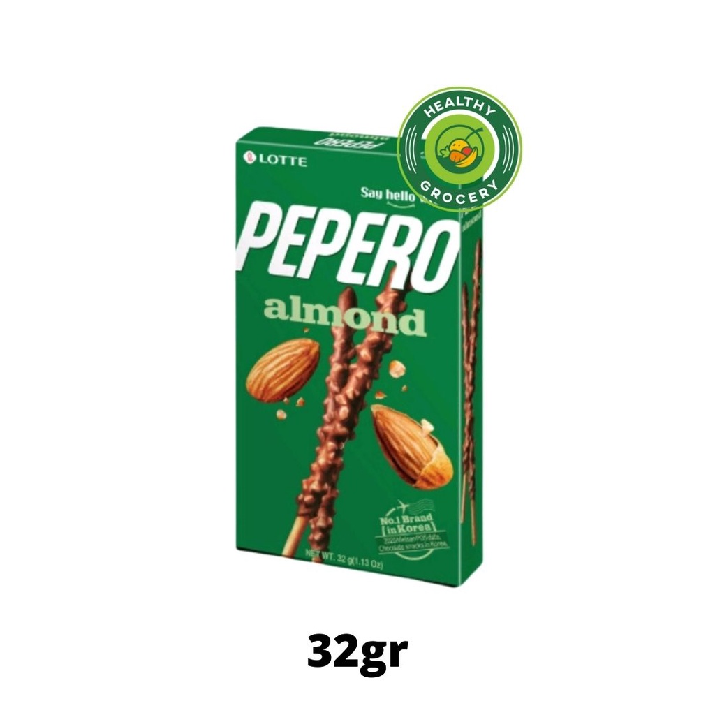 Jual Lotte Pepero Almond 32gr / Biskuit Salut Cokelat Dan Kacang Almond ...