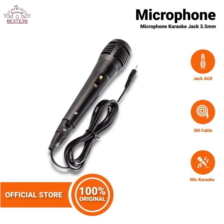 Jual Microphone Kabel Karaoke Colokan Kecil 3.5 mm | Shopee Indonesia