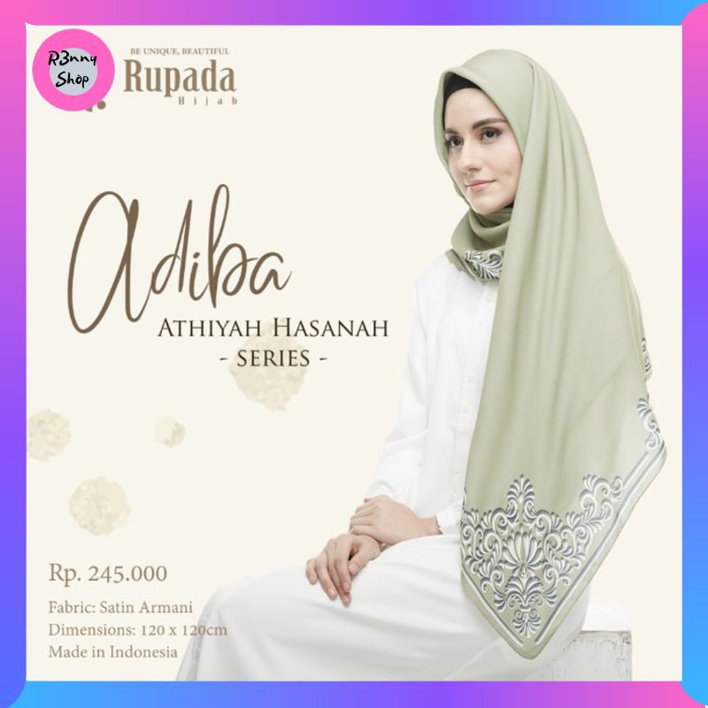 Jual Hijab print/adiba design/hijab/design hijab/3D effect/ hijab keren ...