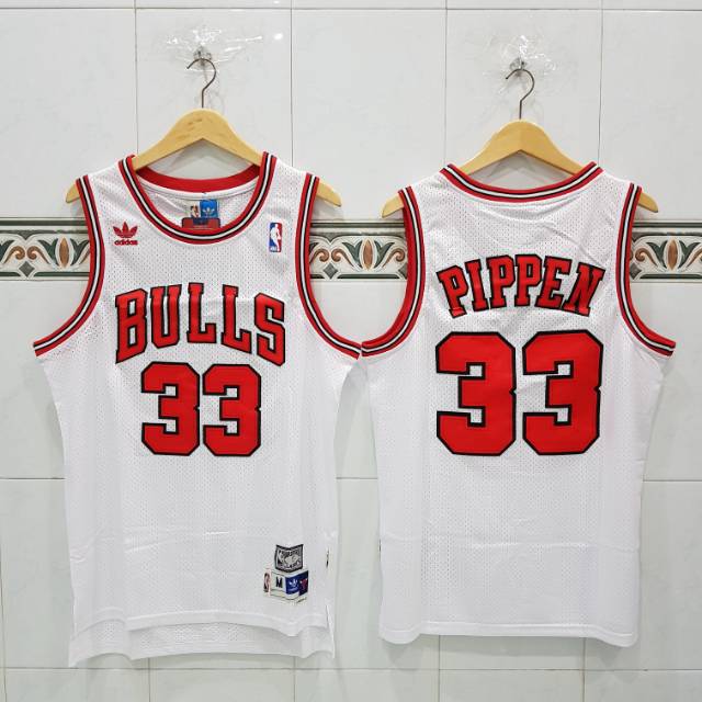 Jual Baju Jersey Basket Classic NBA Scottie Pippen Chicago Bulls Putih ...