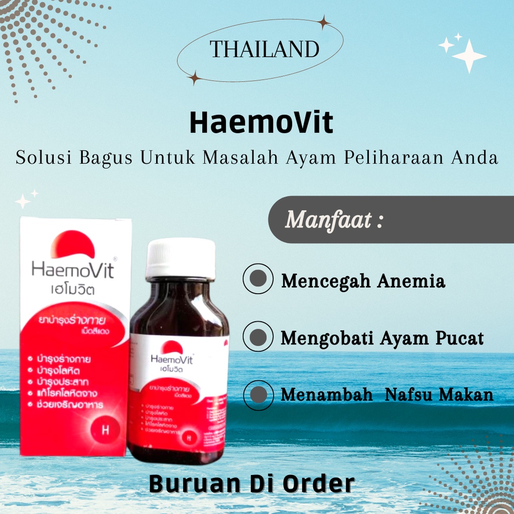 Jual HaemoVit 100 butir / obat dan vitamin ayam / mencegah & mengobati ...