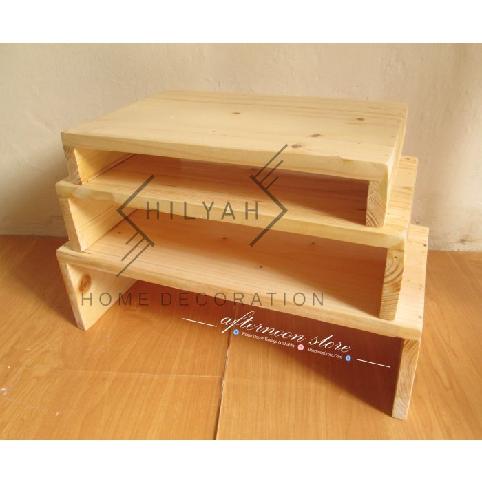 Jual Rak Tangga 3 Tingkat 3 Step Rack Jati Belanda | Shopee Indonesia