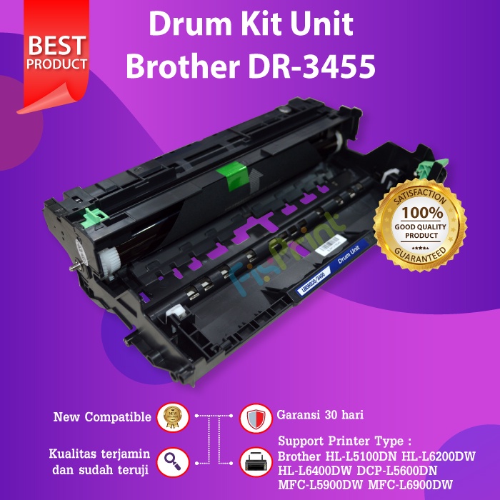Jual Drum Kit Unit DR3455 DR-3455 TN3448 Compatible Brother HL-L6200DW ...