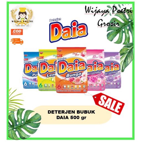 Jual DAIA DETERJEN BUBUK 500gr / ALL VARIANT/MURAH/LENGKAP | Shopee ...