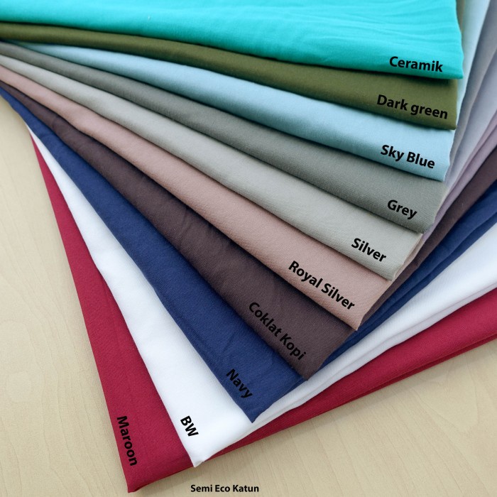 Jual Kain Katun / Kain Semi Eco Katun Polos ( per 0,5 meter) - Ceramic ...