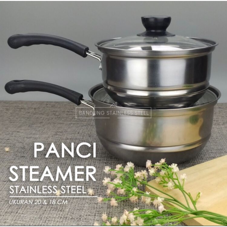 Jual Panci Kukus Stainless Saucepan Steamer SBR | Shopee Indonesia