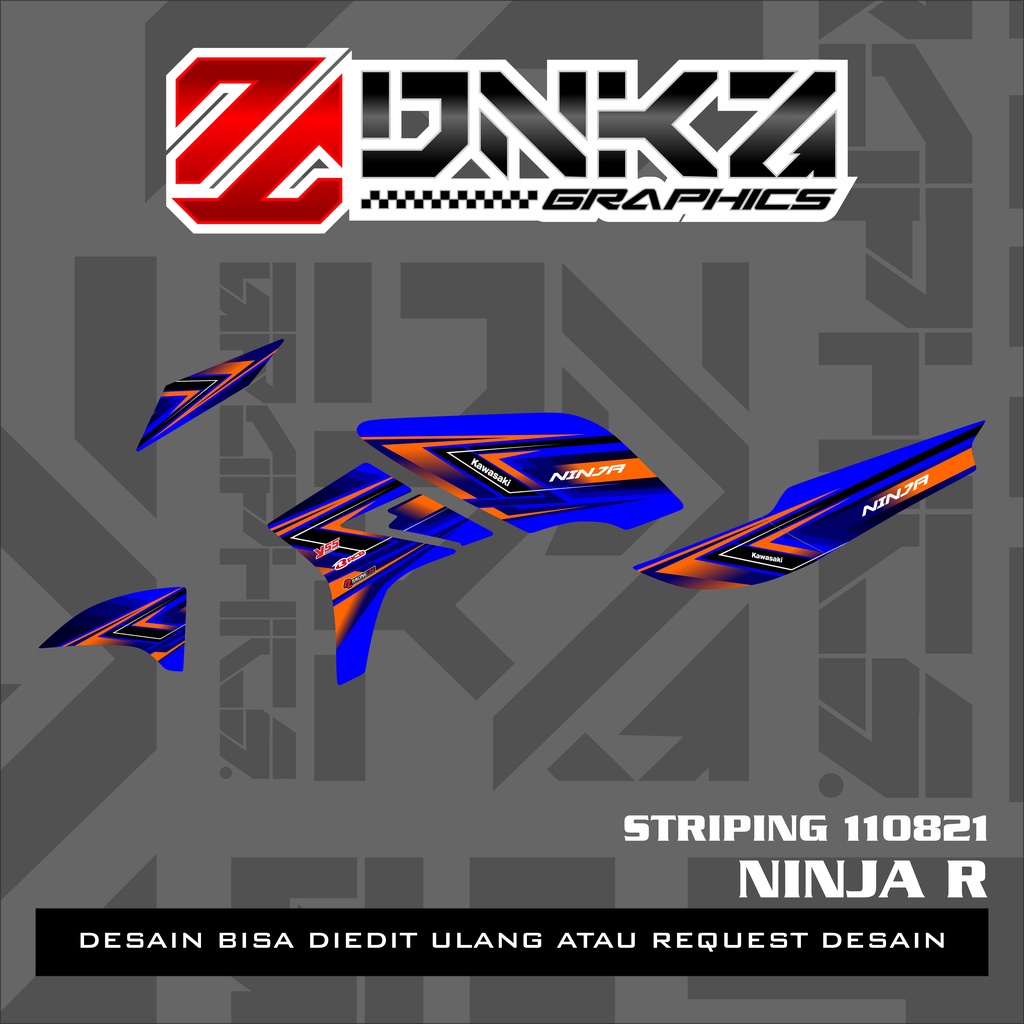 Jual Stiker Ninja R Decal Striping Ninja R Premium Racing ST110821 DNKZ ...
